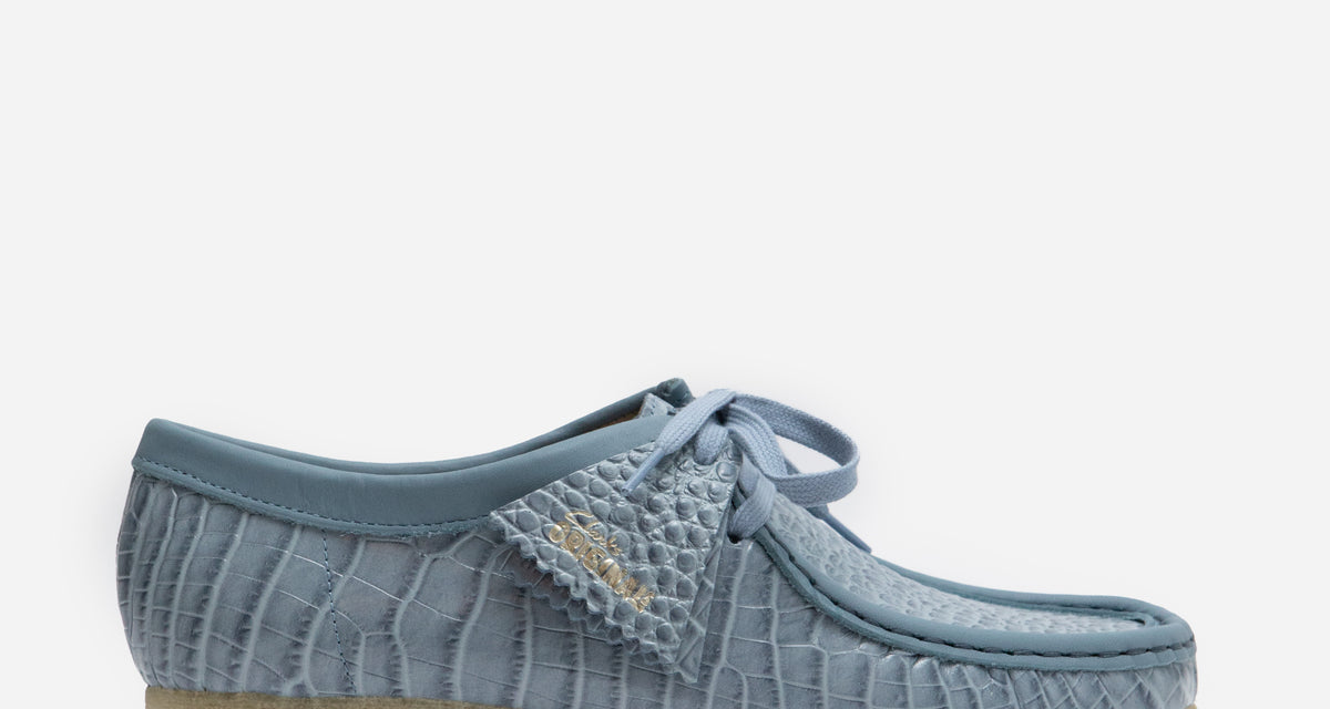 Clarks Originals Wallabee Powder Blue Croc CL26180681