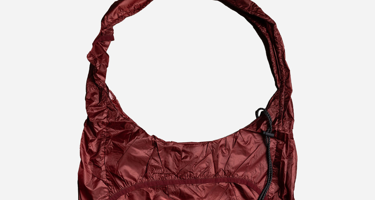 ROA Laki Packable Knot Bag Dark Red RBUW260FA49-RED
